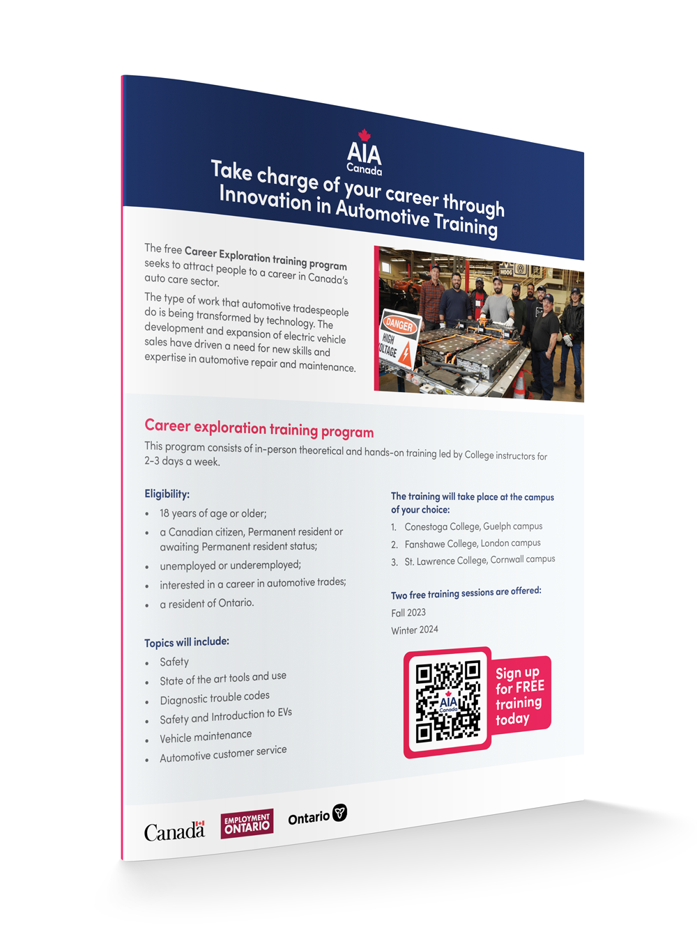 Innovation in Automotive Training promotional kit | AIA Canada