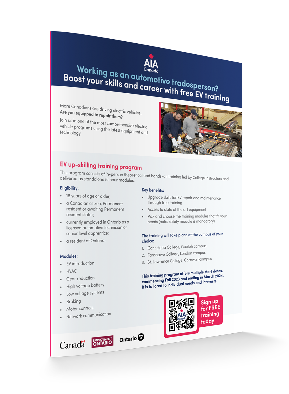 Innovation in Automotive Training promotional kit | AIA Canada